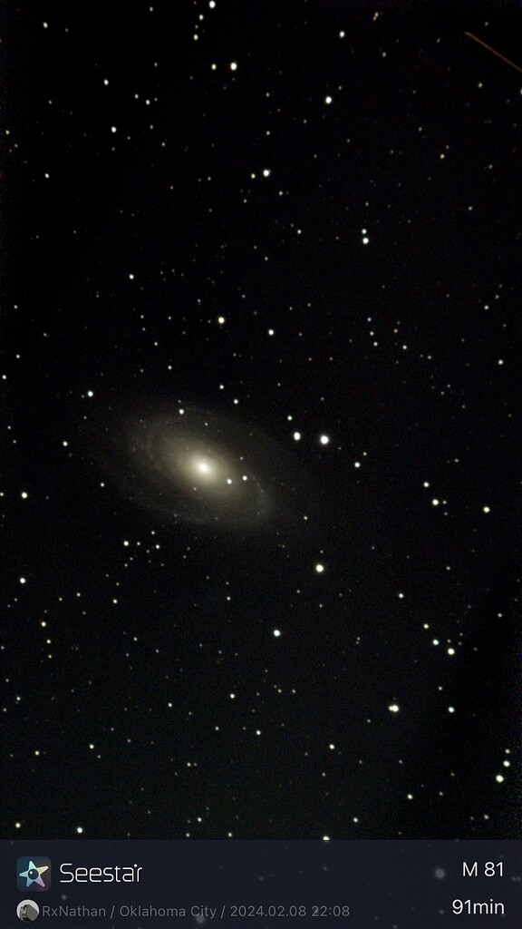 M81 from the Seestar - Astrophotography - Oklahoma City Astronomy Club